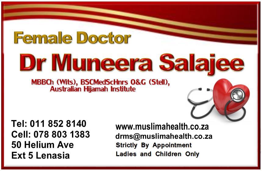 Dr Muneera Salajee in Lenasia, GP